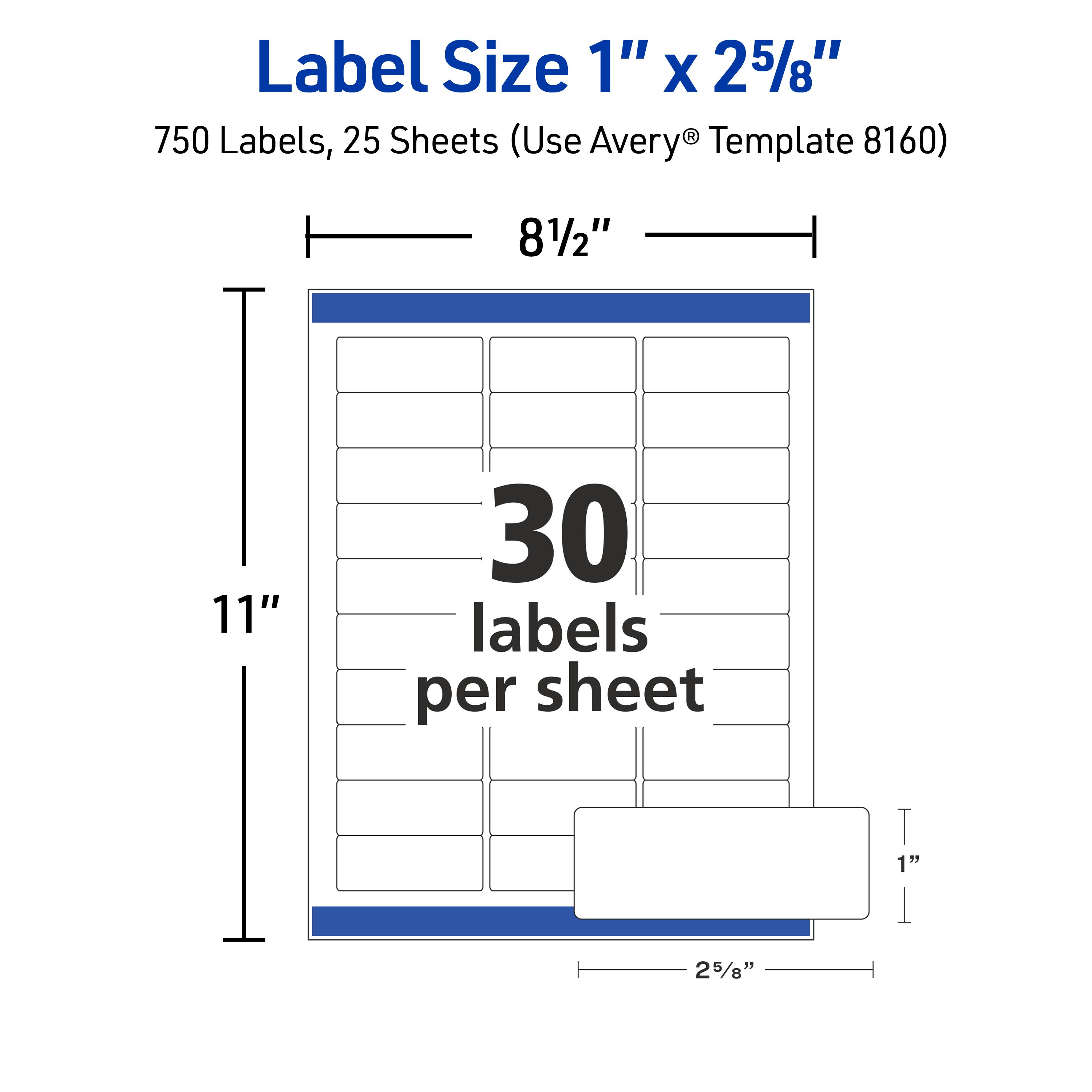 Easy Peel® Address Labels with Sure Feed® 8160 | Avery | Avery